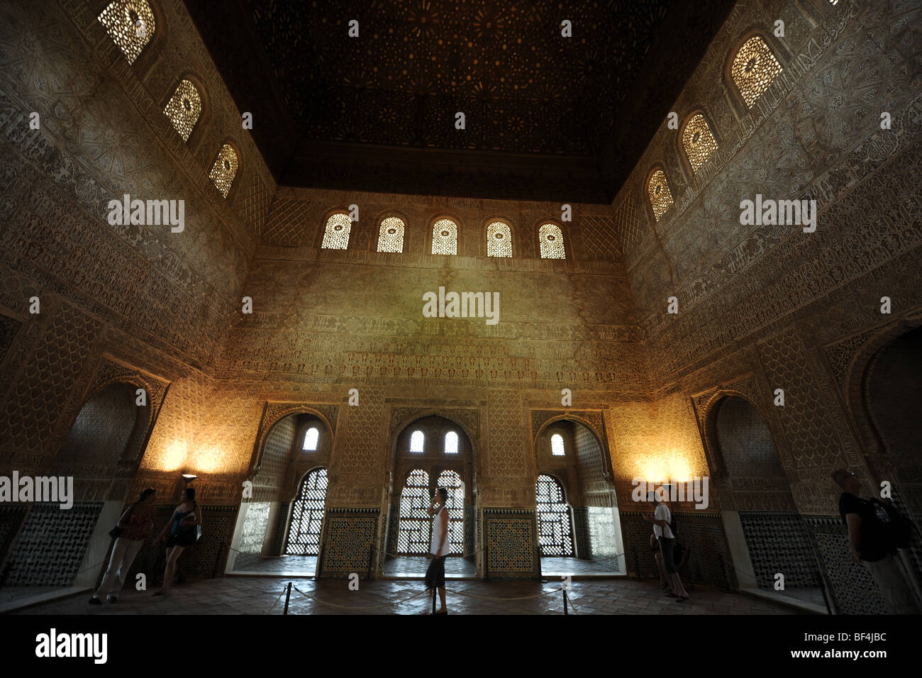 Hall of The Ambassadors (interior), Comares Palace, Nasrid Palaces, The ...