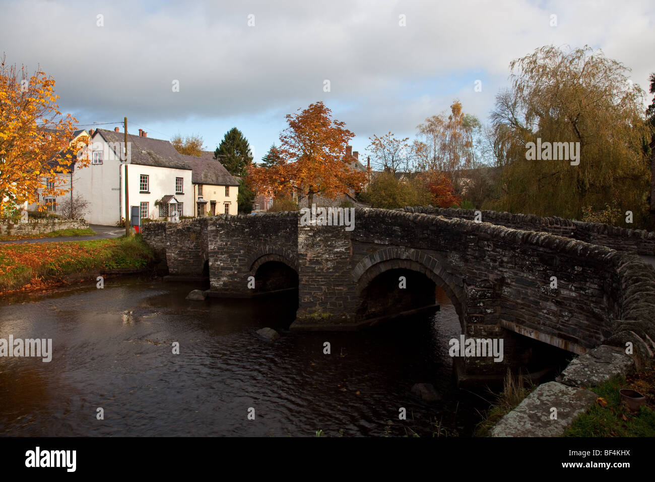 Medieval Bridge across the River Clun, Clun, Shropshire Stock Photo - Alamy