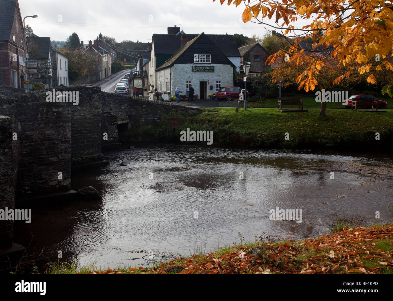 Medieval Bridge across the River Clun, Clun, Shropshire Stock Photo - Alamy