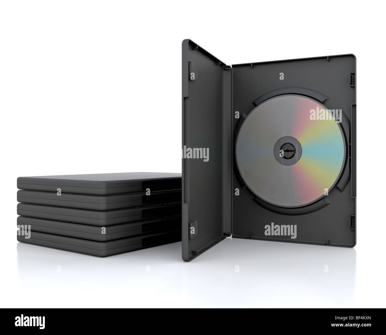 3D DVD Case with a DVD inside isolated Stock Photo - Alamy