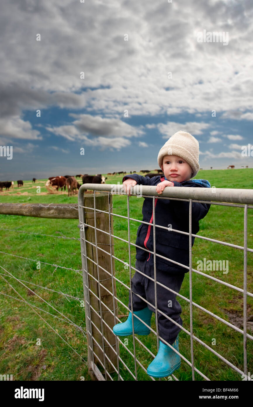 Child climb gate hi-res stock photography and images - Alamy