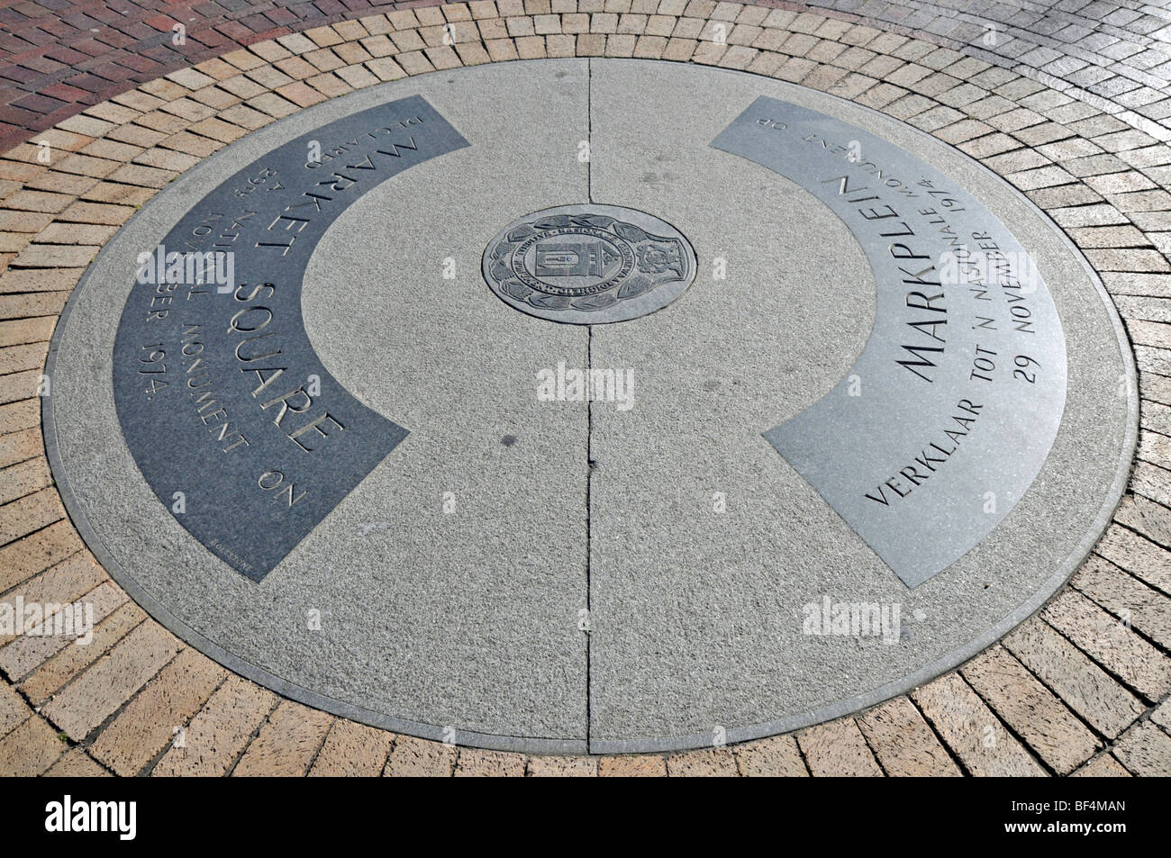 Sign on the market square, Port Elizabeth, Eastern Cape, South Africa ...