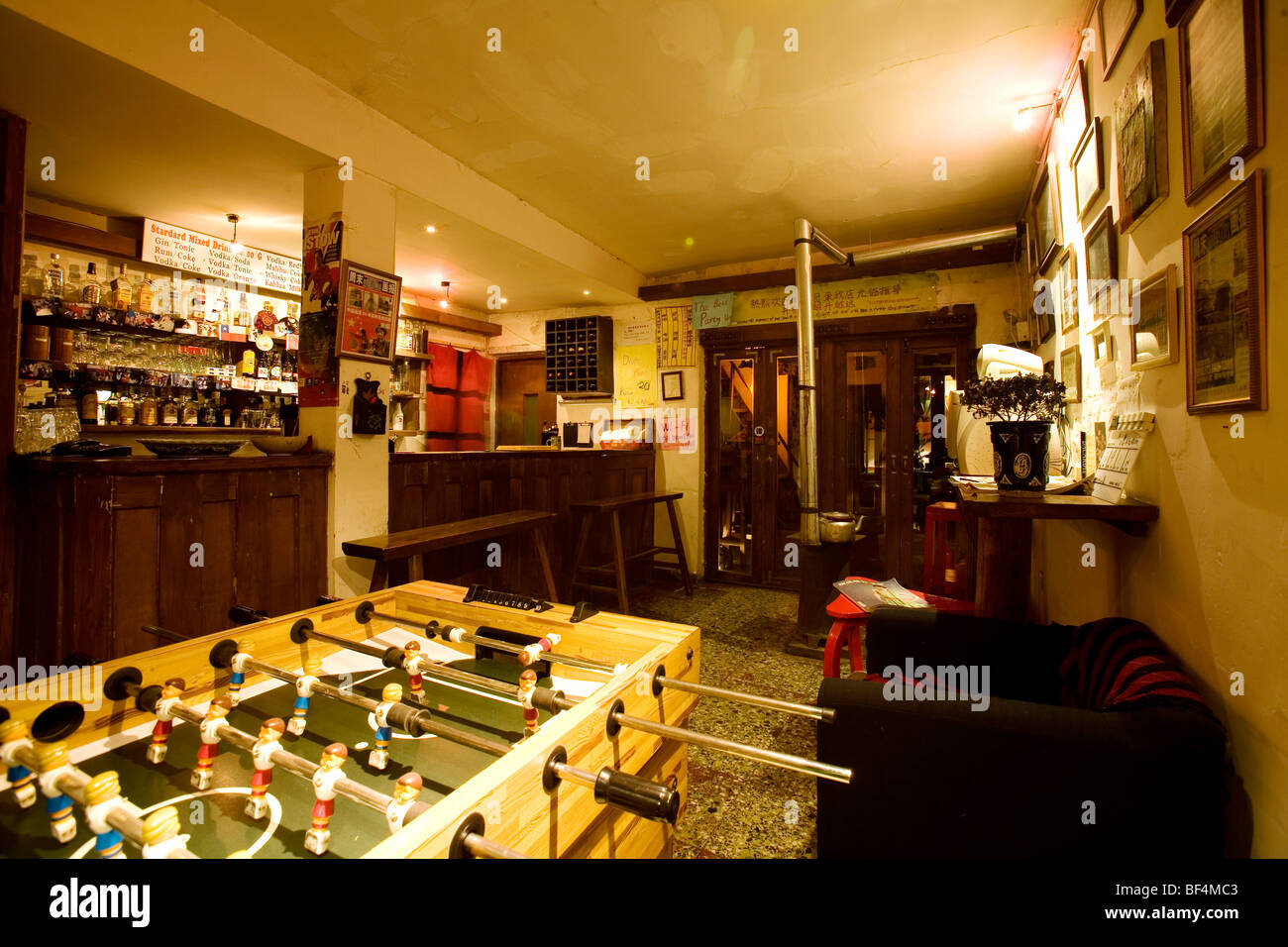 Interior of a trendy bar, Houhai bar area, Beijing, China Stock Photo ...
