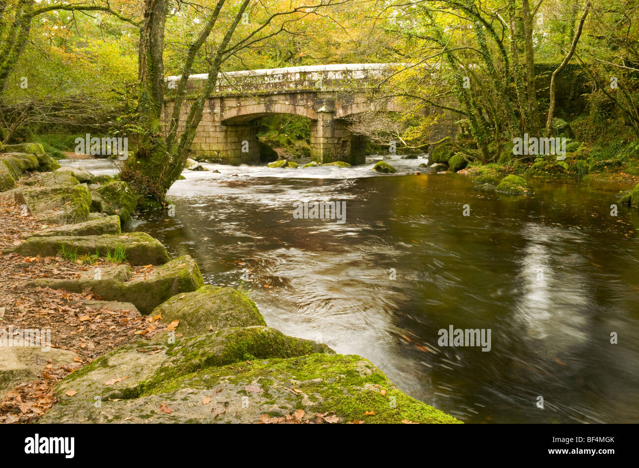 Shaugh Bridge and River Meavy, Dartmoor, Devon UK Stock Photo - Alamy