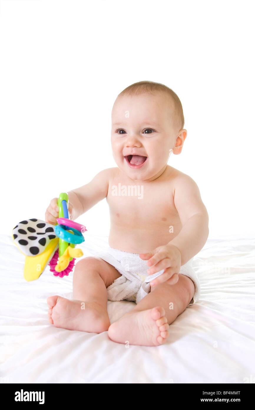 Happy laughing baby Stock Photo - Alamy