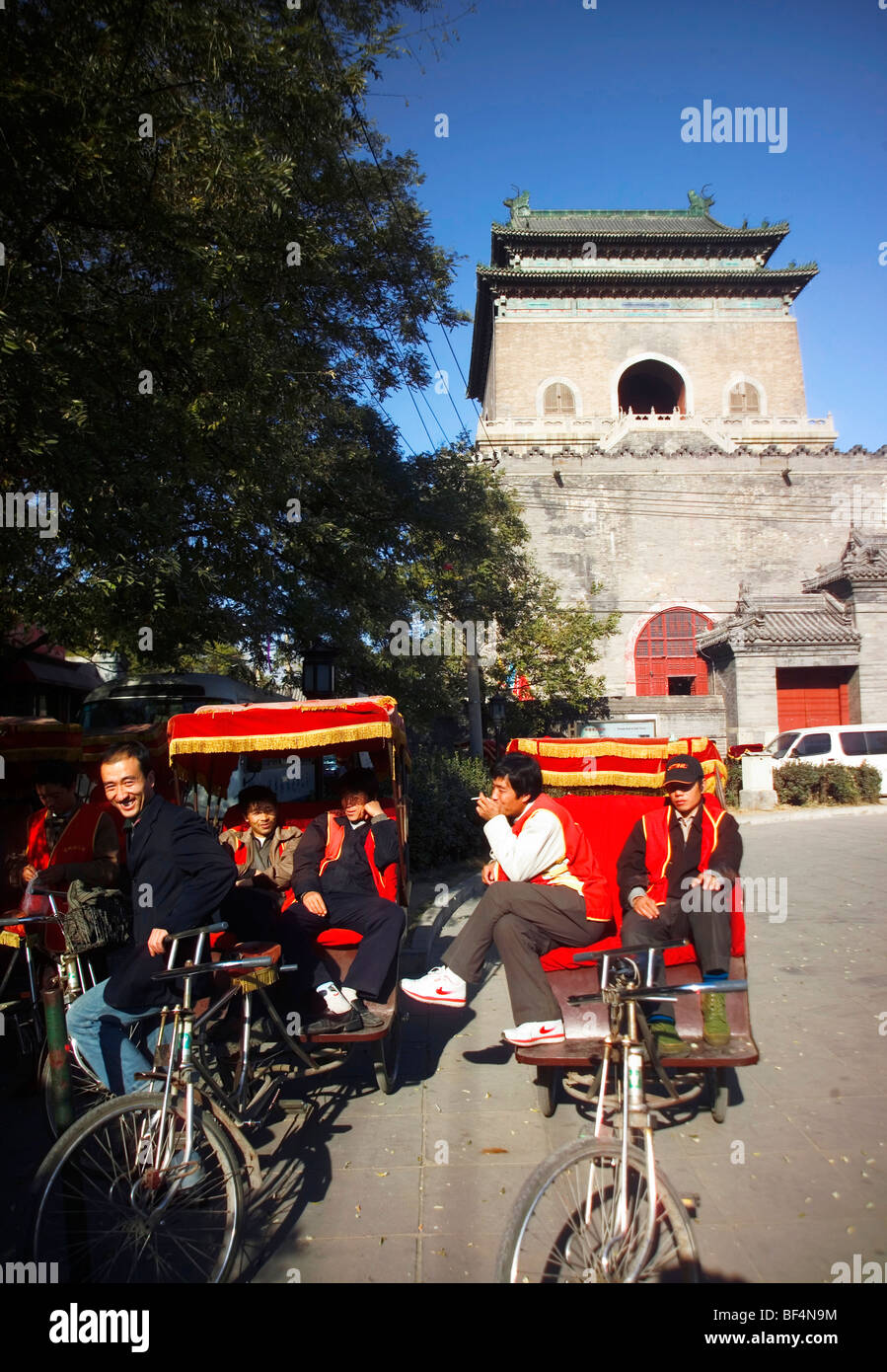 Rickshaws in a hutong hi-res stock photography and images - Alamy
