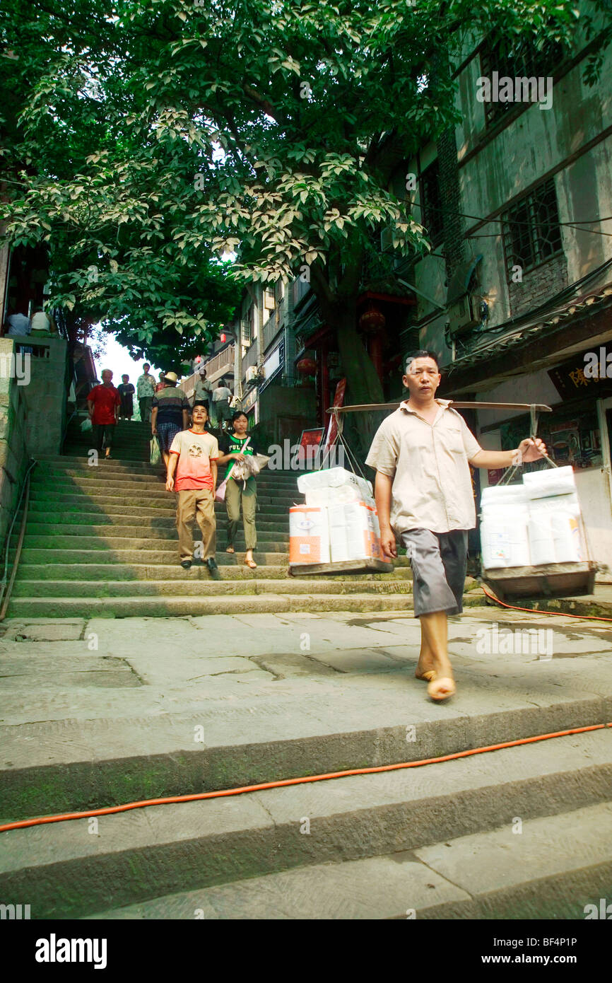 Shoulder carrying pole china hi-res stock photography and images - Alamy