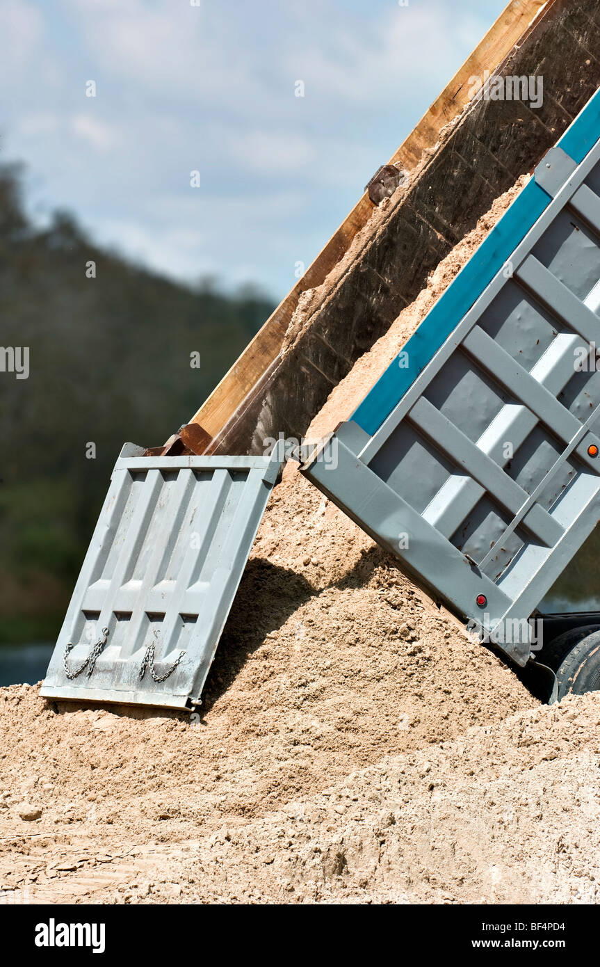 earth moving construction equipment moving dirt Stock Photo - Alamy