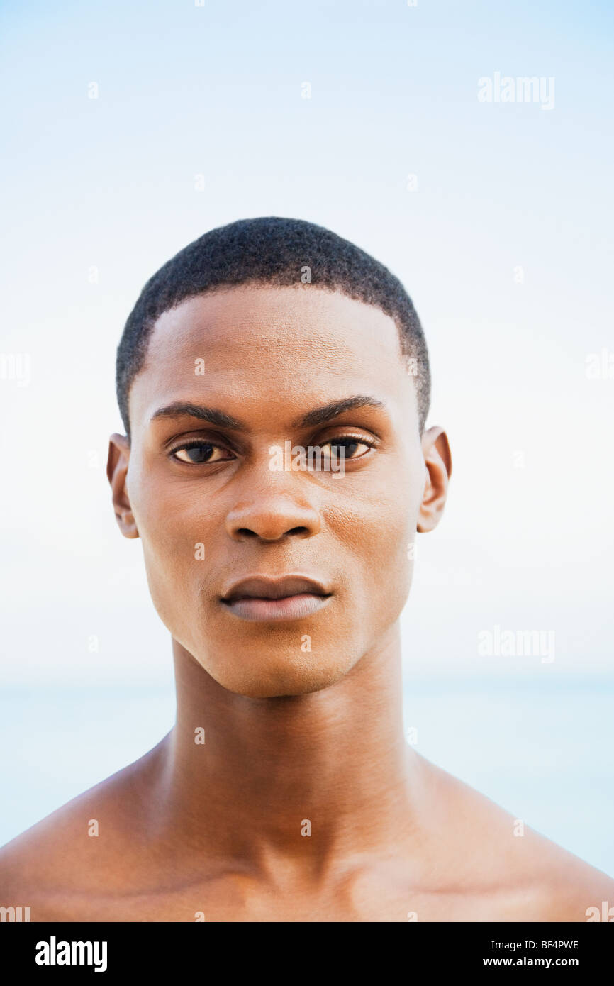 Serious African man Stock Photo - Alamy