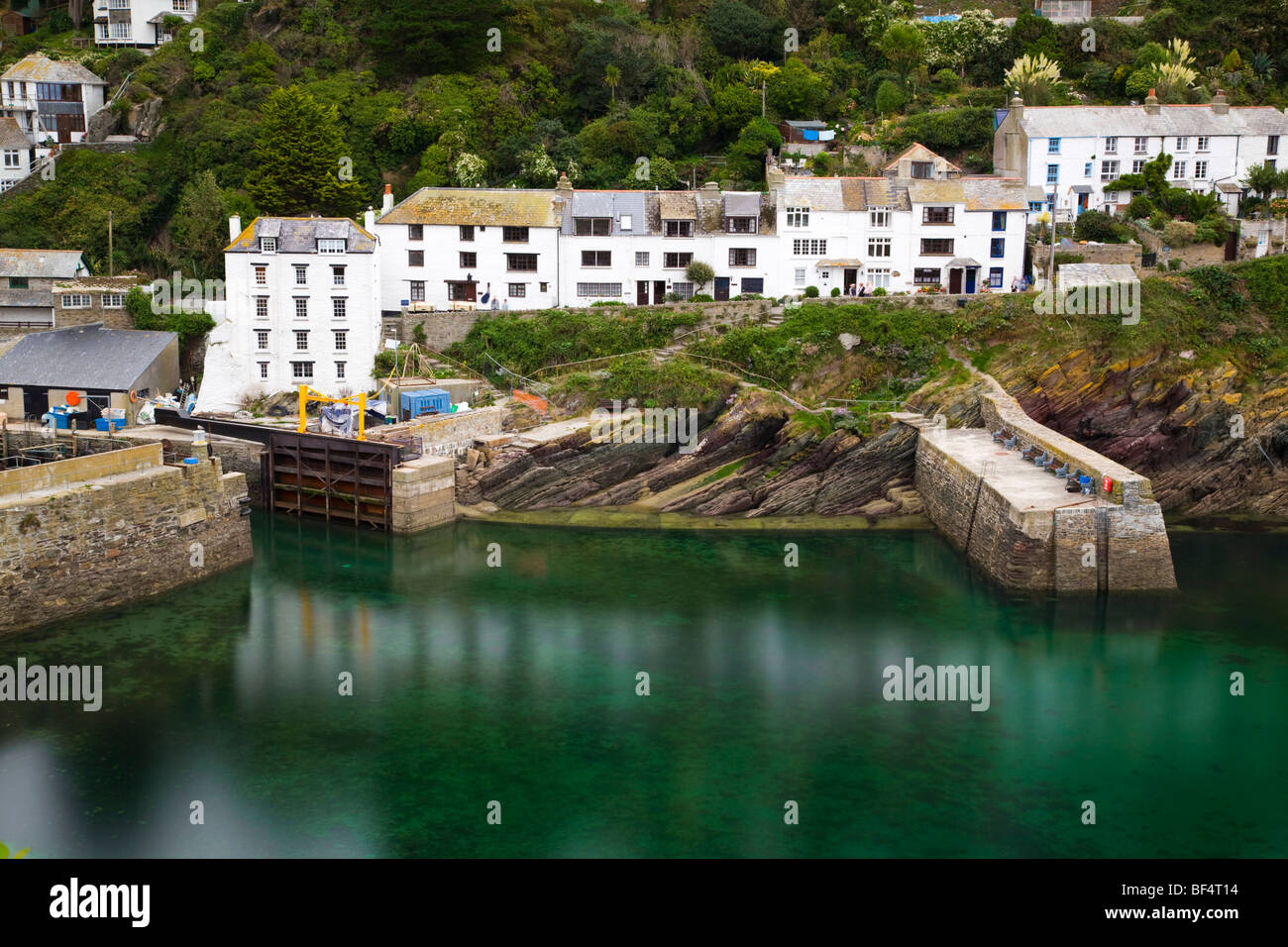 Polperro harbour; Cornwall Stock Photo - Alamy