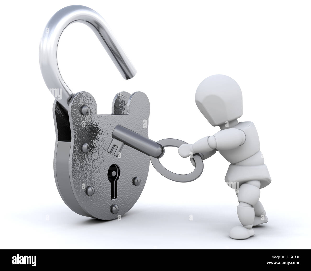 3d man padlock security hi-res stock photography and images - Alamy