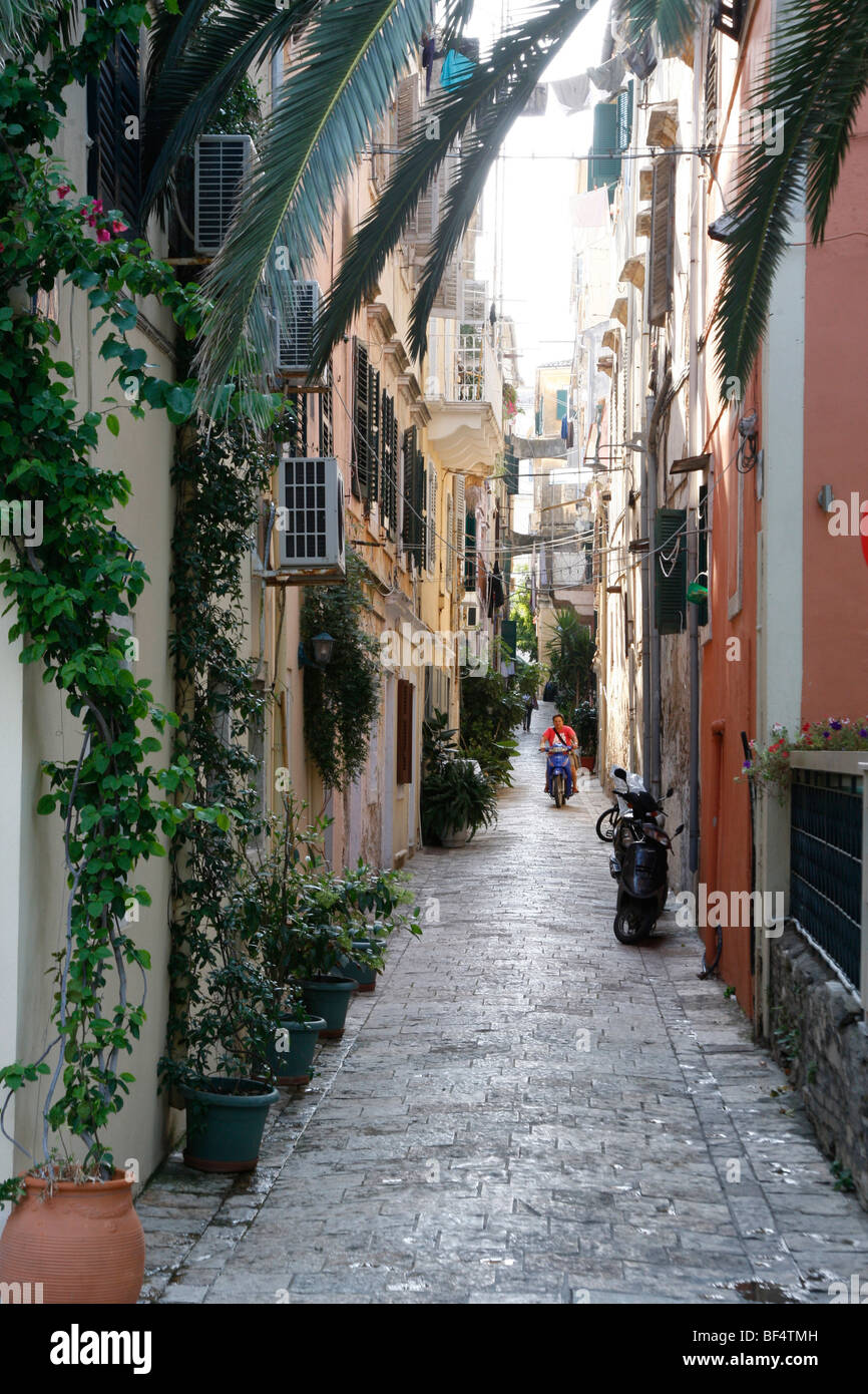 Corfu streets photo hi-res stock photography and images - Alamy