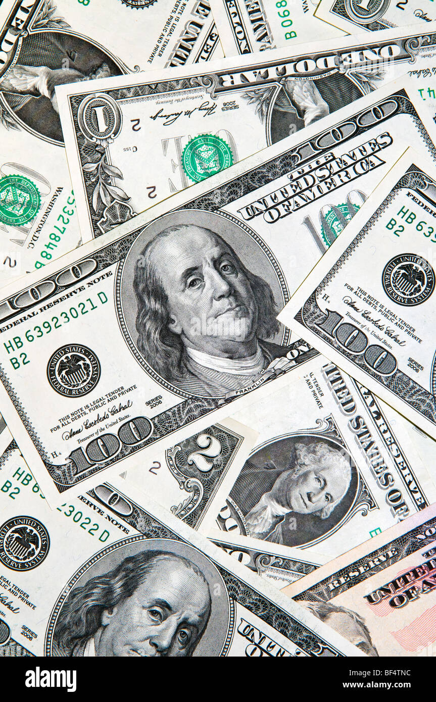 many American currencies money for background Stock Photo - Alamy