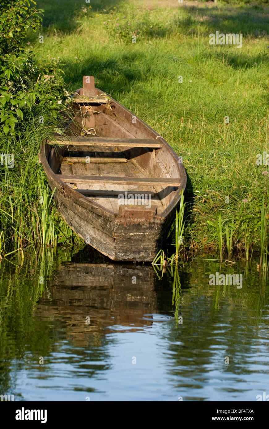 wooden boat, Danowskie, Poland Stock Photo - Alamy