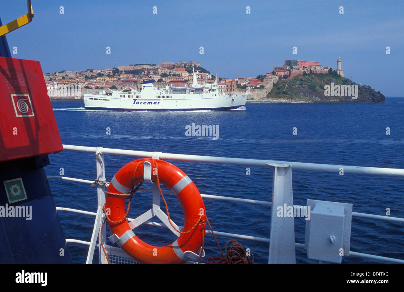 View to Portoferraio, Ferry, Elba Island, Toscana, Italy Stock Photo ...