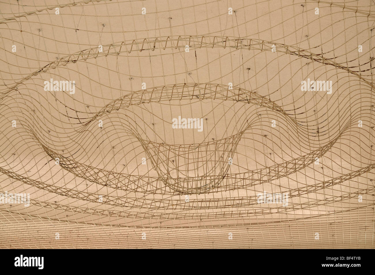 Unusual shaped wire netting on ceiling of building in Ipswich Suffolk ...