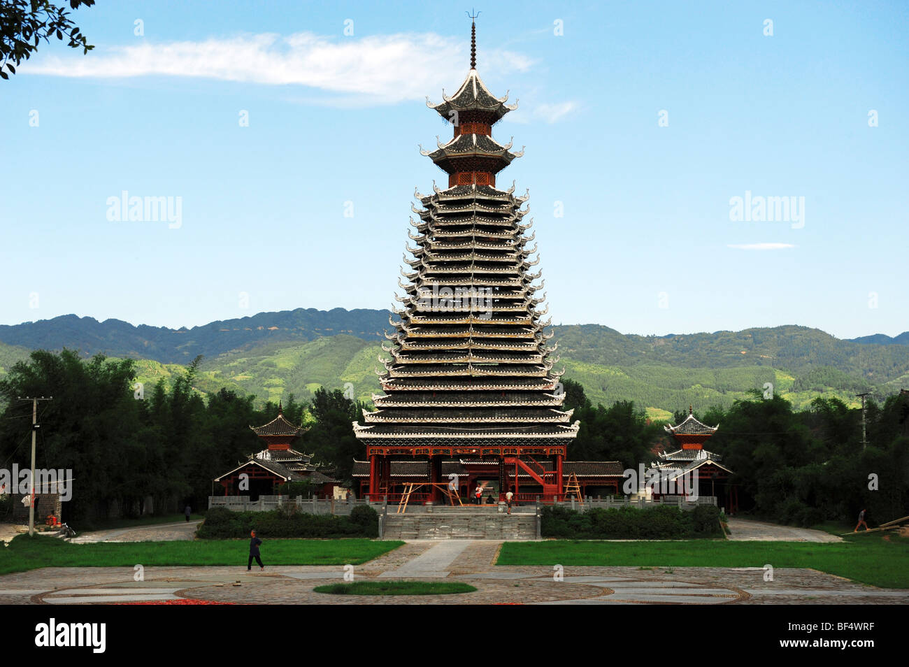 Drum Tower of Chejiang Dong village, Rongjiang County, Qiandongnan Miao ...