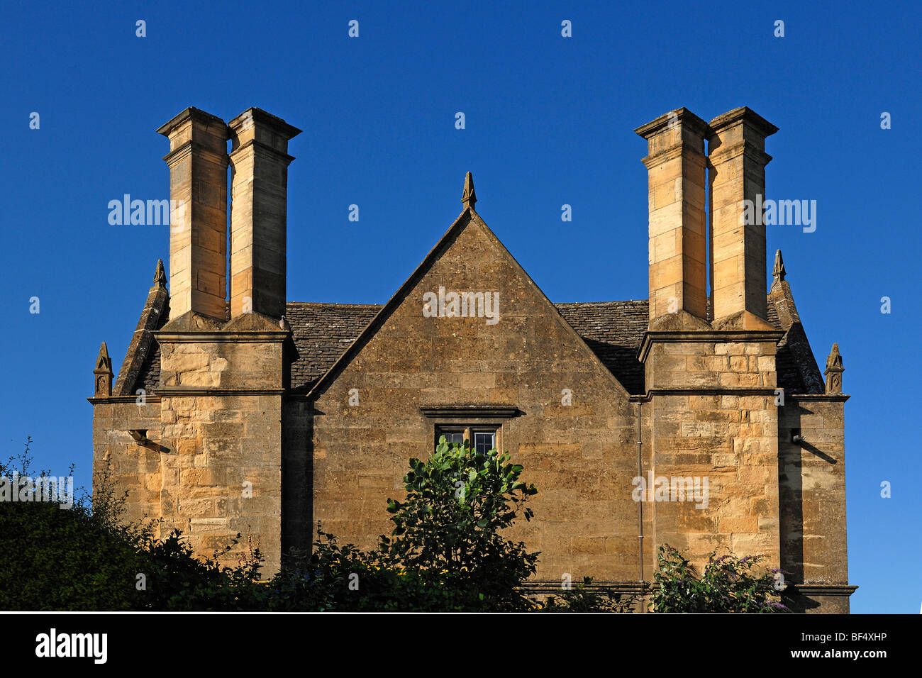Typical old house with chimneys, around 1700, Church Street, Chipping ...