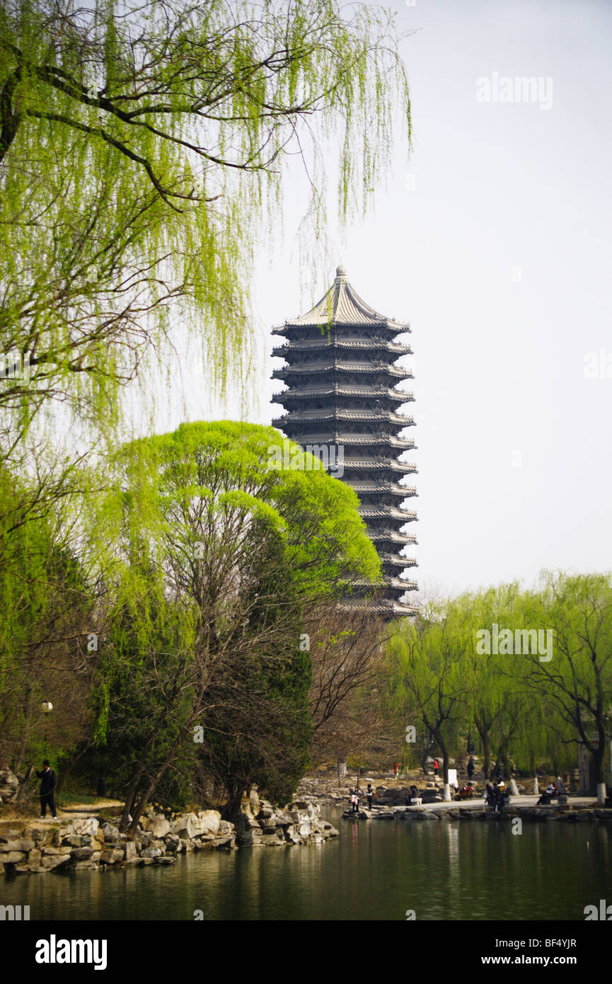Boya Tower of Peking University, Beijing, China Stock Photo - Alamy