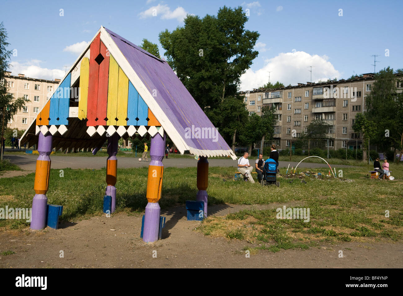 colourful shack in tagil, urals Stock Photo - Alamy
