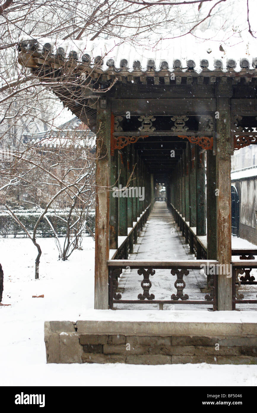 Long corridor in winter, Fu Jen Catholic University, Beijing Normal ...