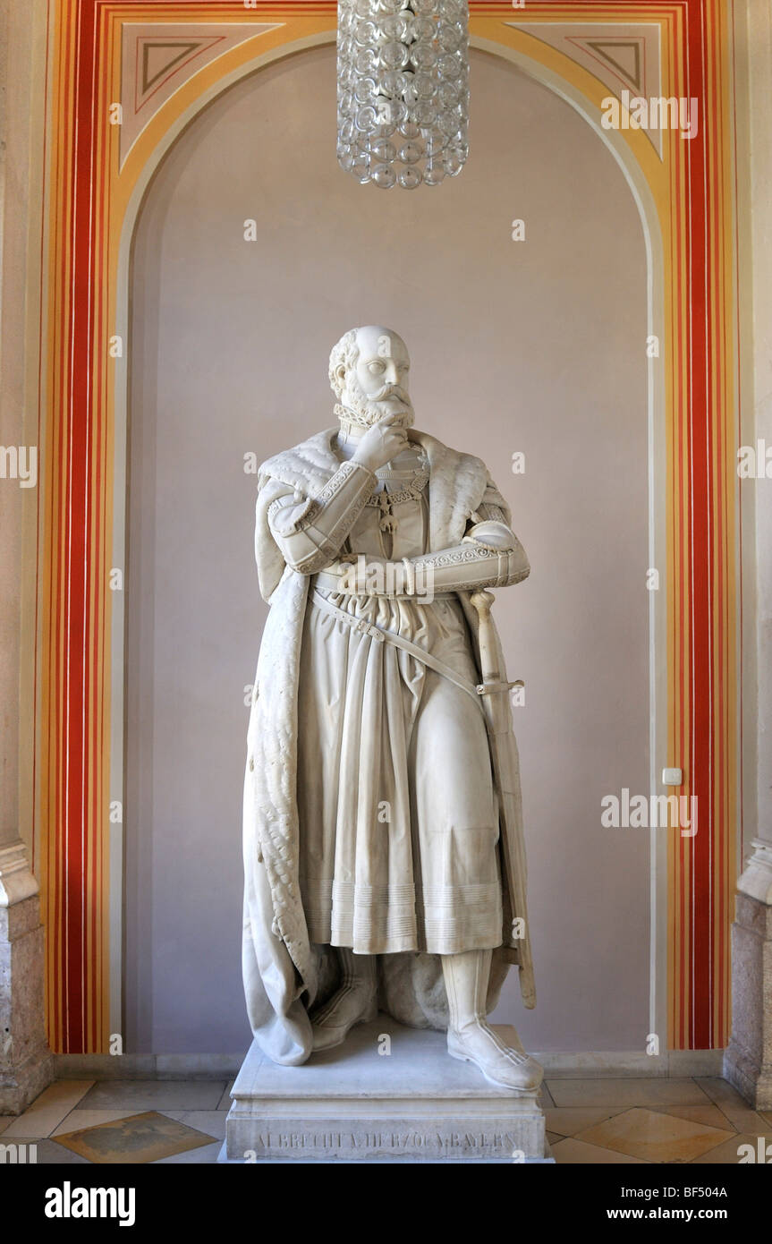 Bavarian State Library, first floor, statue of Albrecht V, Duke of ...