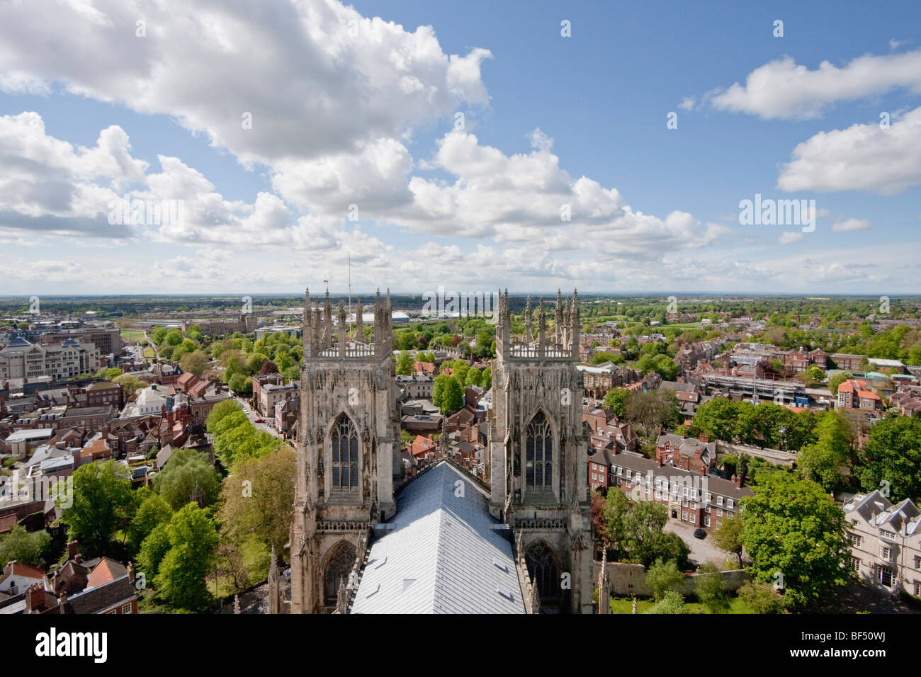 View from top of York Minster Cathedral, England Stock Photo - Alamy