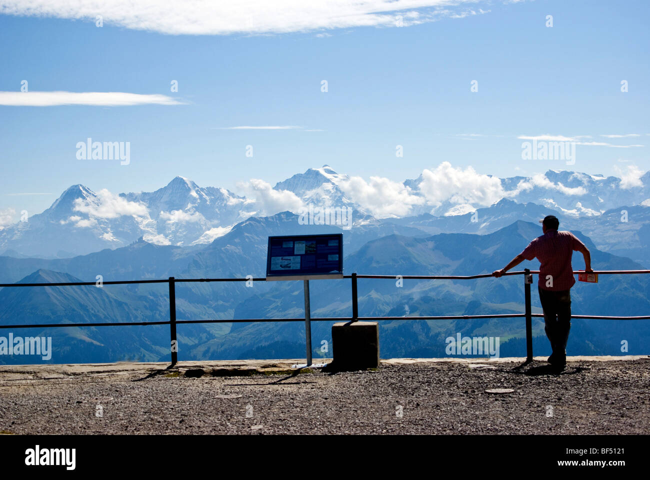 Observatory on Mount Niesen (2336-meter-high) Swiss Alps Stock Photo ...