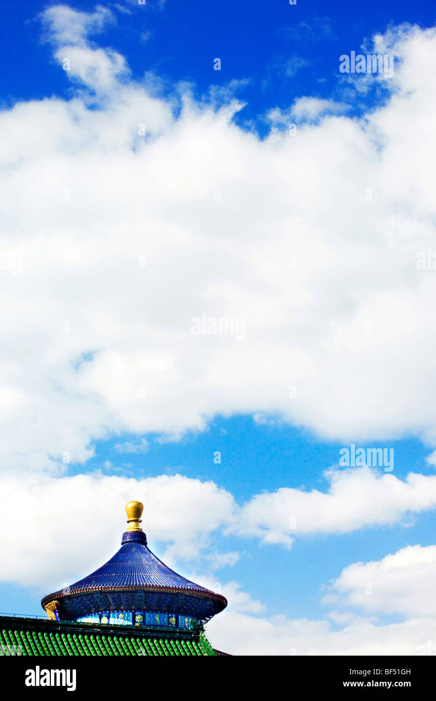 Blue and green glazed roof in The Temple of Heaven, Beijing, China ...