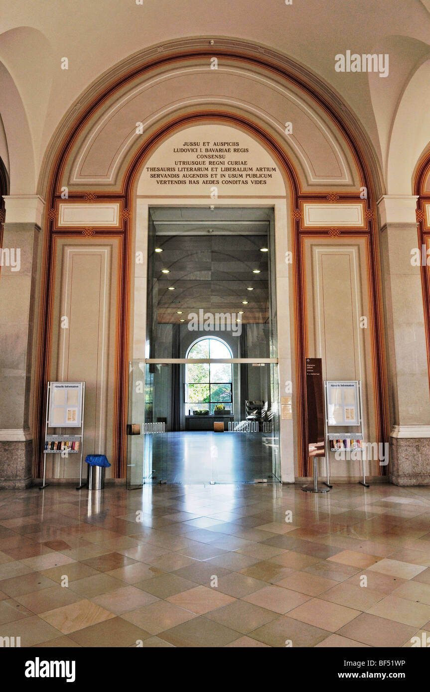 Bavarian State Library, first floor, entrance to the reading room ...