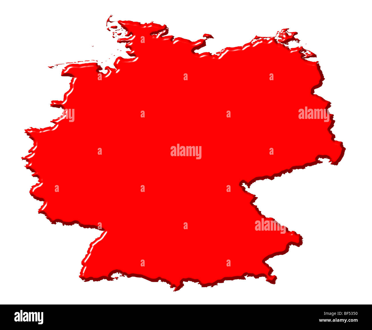 Germany 3d map with national color Stock Photo - Alamy