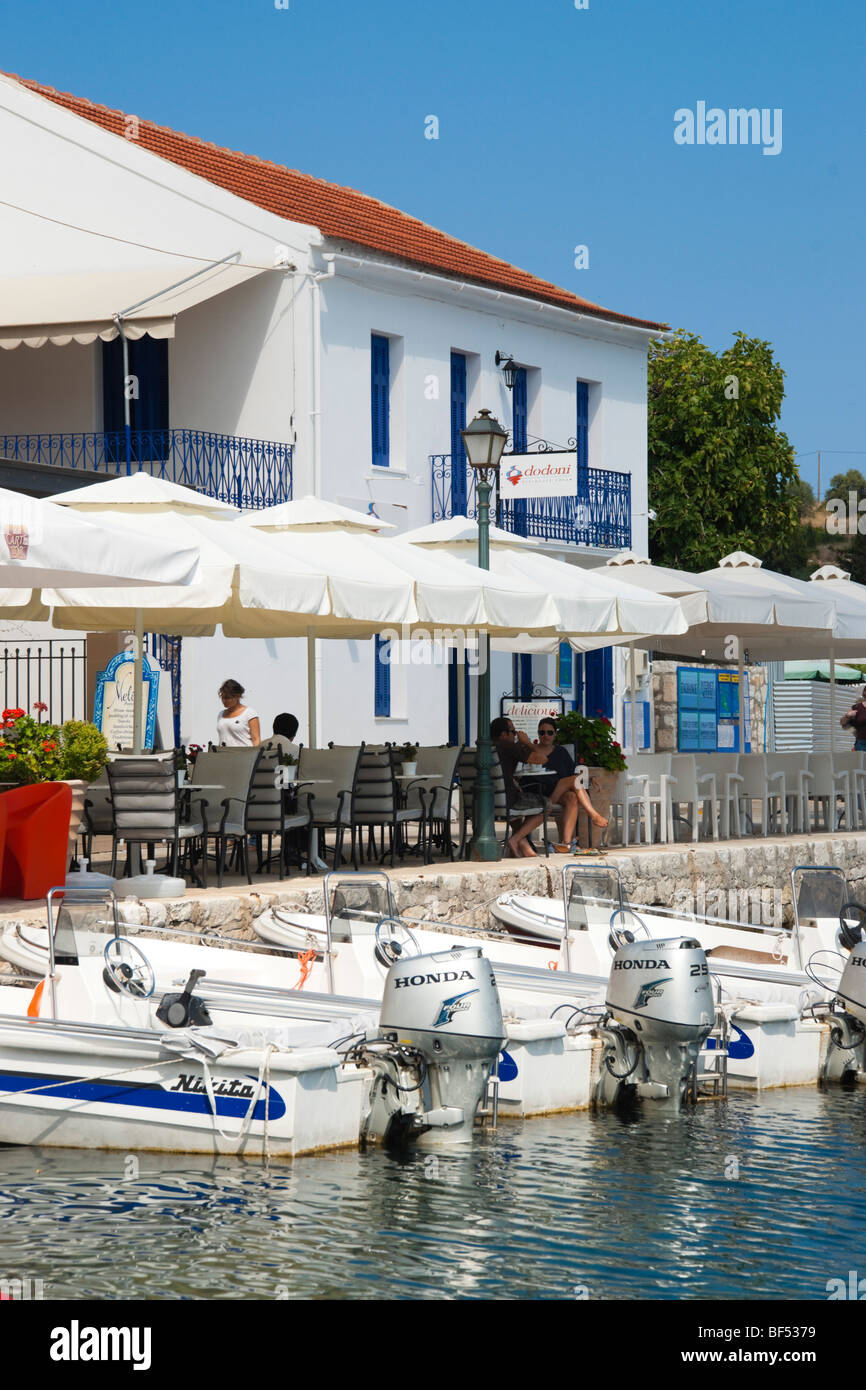 Fiskardo port Kefalonia island Greece - survivor of the 1953 earthquake ...