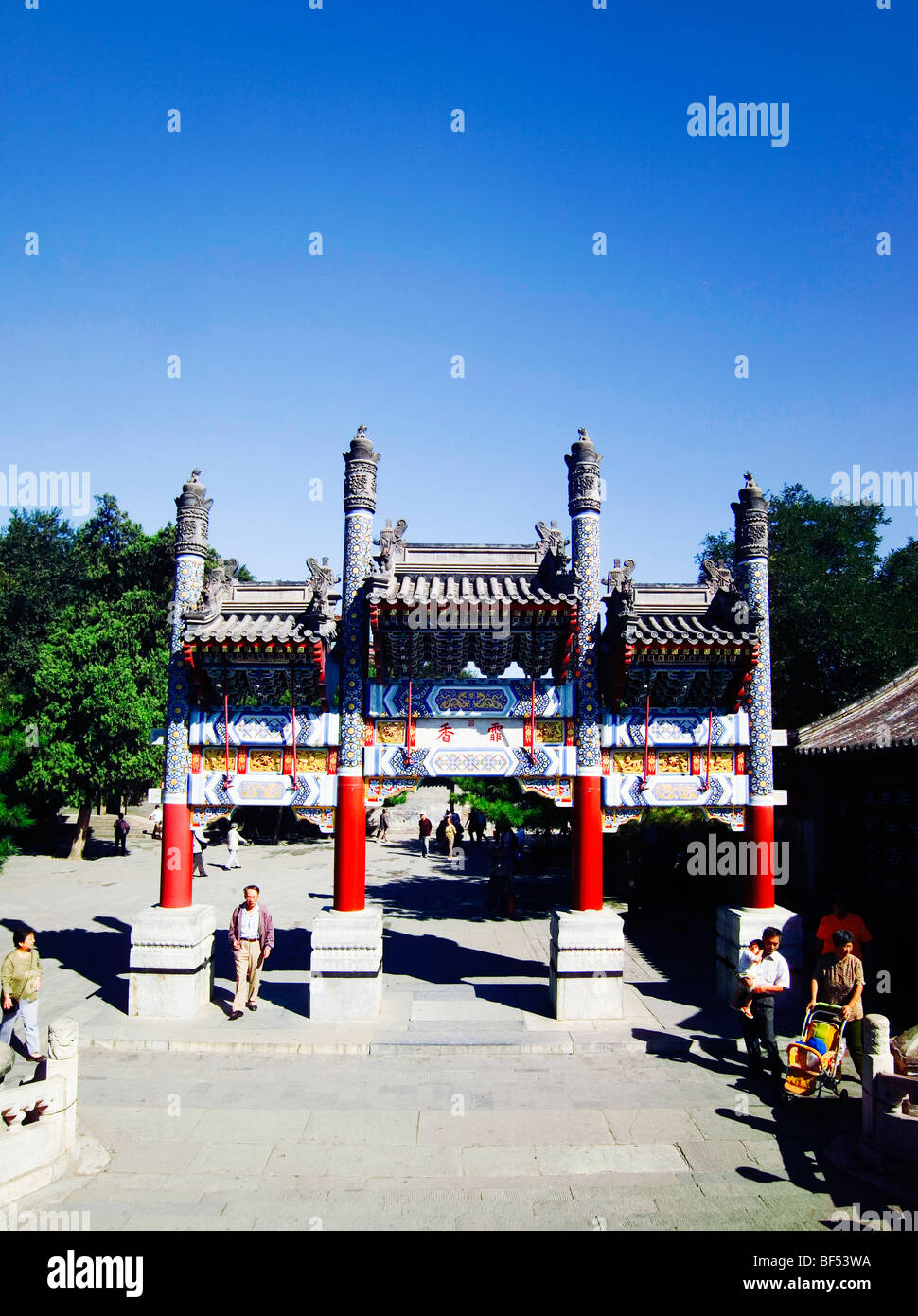 Decorated pailou in Summer Palace, Beijing, China Stock Photo - Alamy