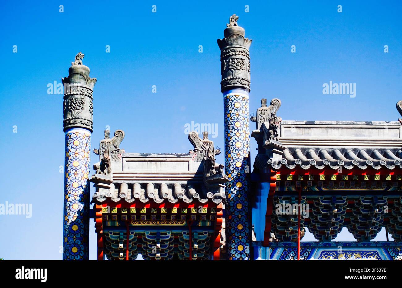 Decorated Pailou in Summer Palace, Beijing, China Stock Photo - Alamy