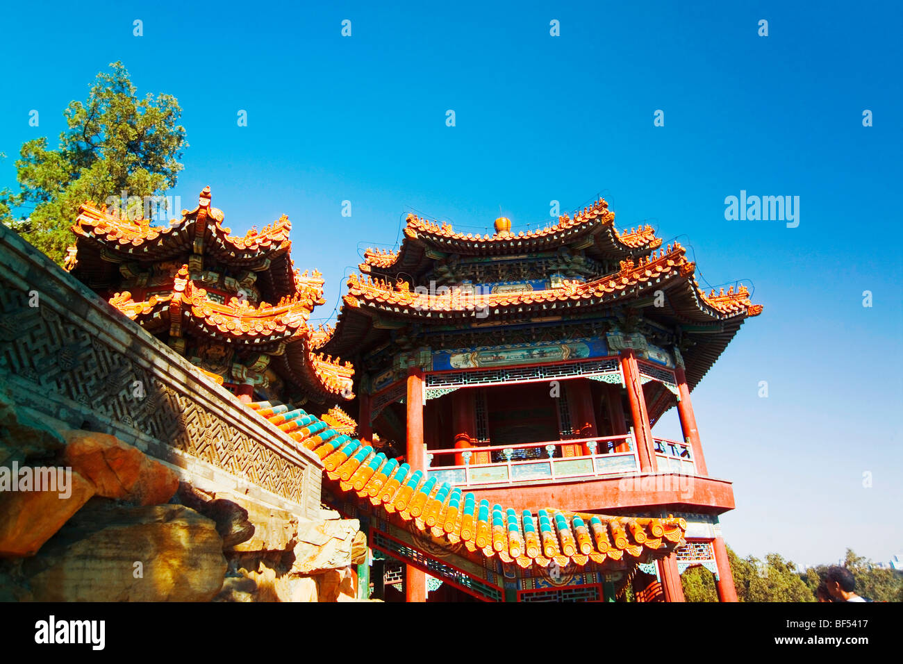 Strolling through a Picture Scroll, Summer Palace, Beijing, China Stock ...