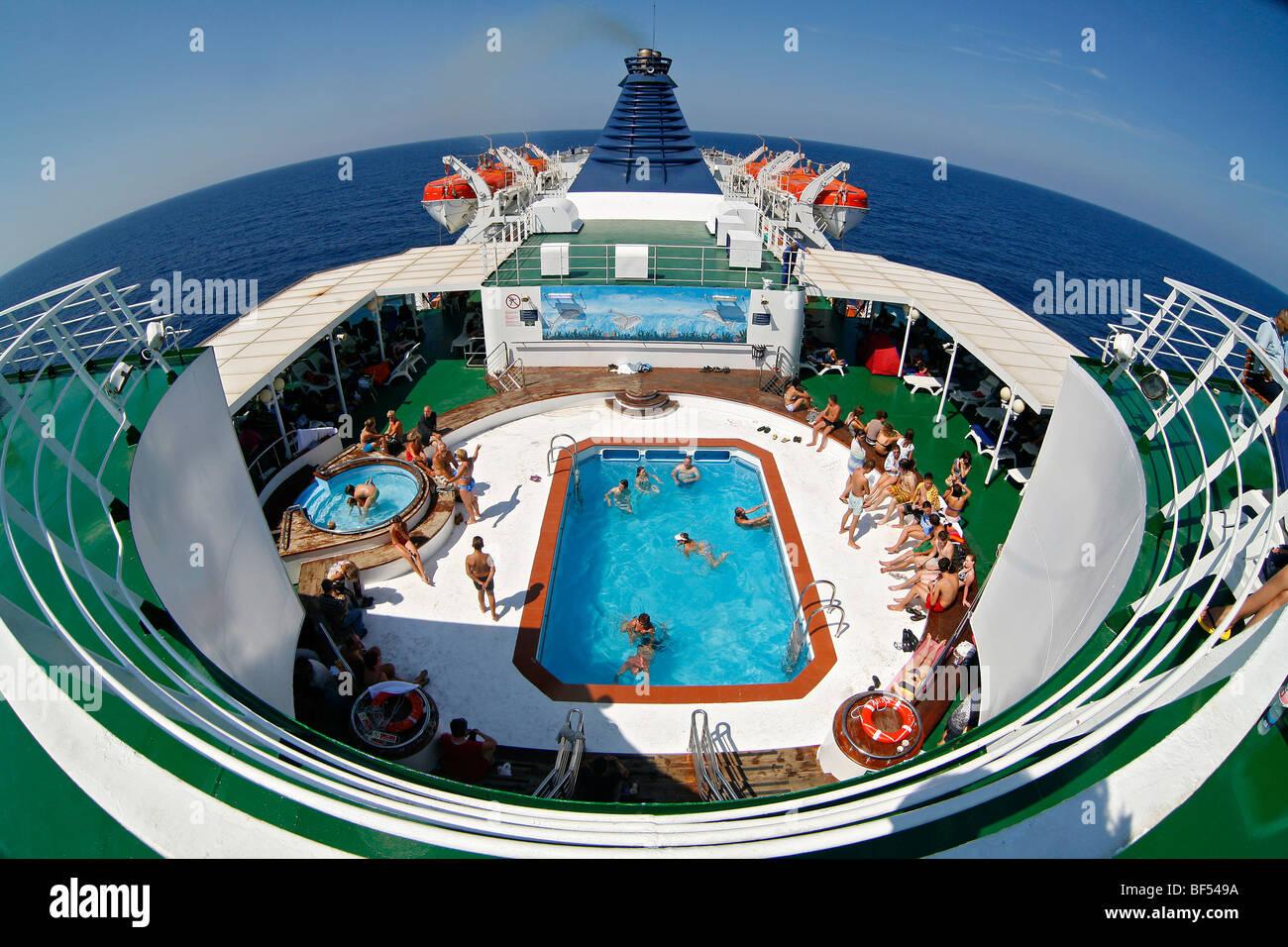 Grimaldi Lines ferry, Minoan Lines, from Venice, Italy, to Corfu Stock ...