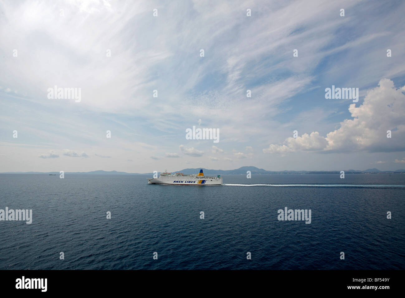 Anek Lines ferry from Igoumenitsa, Adriatic Sea, Mediterranean Sea ...
