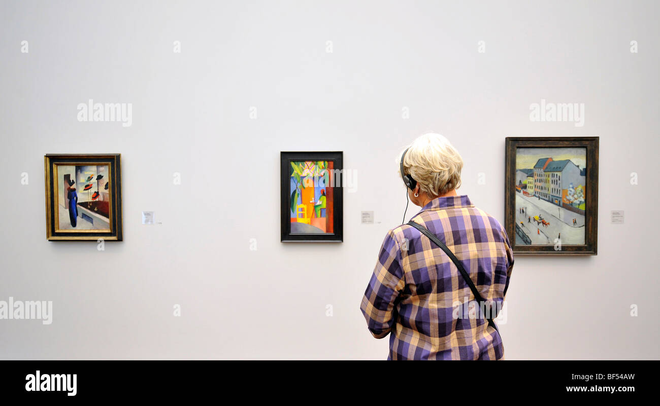 Visitor viewed paintings, Frieder Burda Museum, special exhibition, Der ...