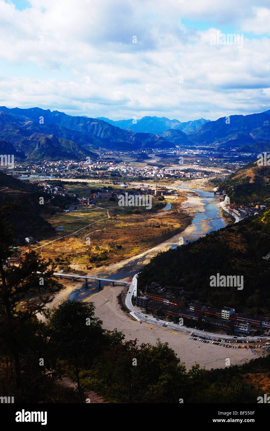 View of Cangnan Town from South Yandang Mountain, Pingyang County ...