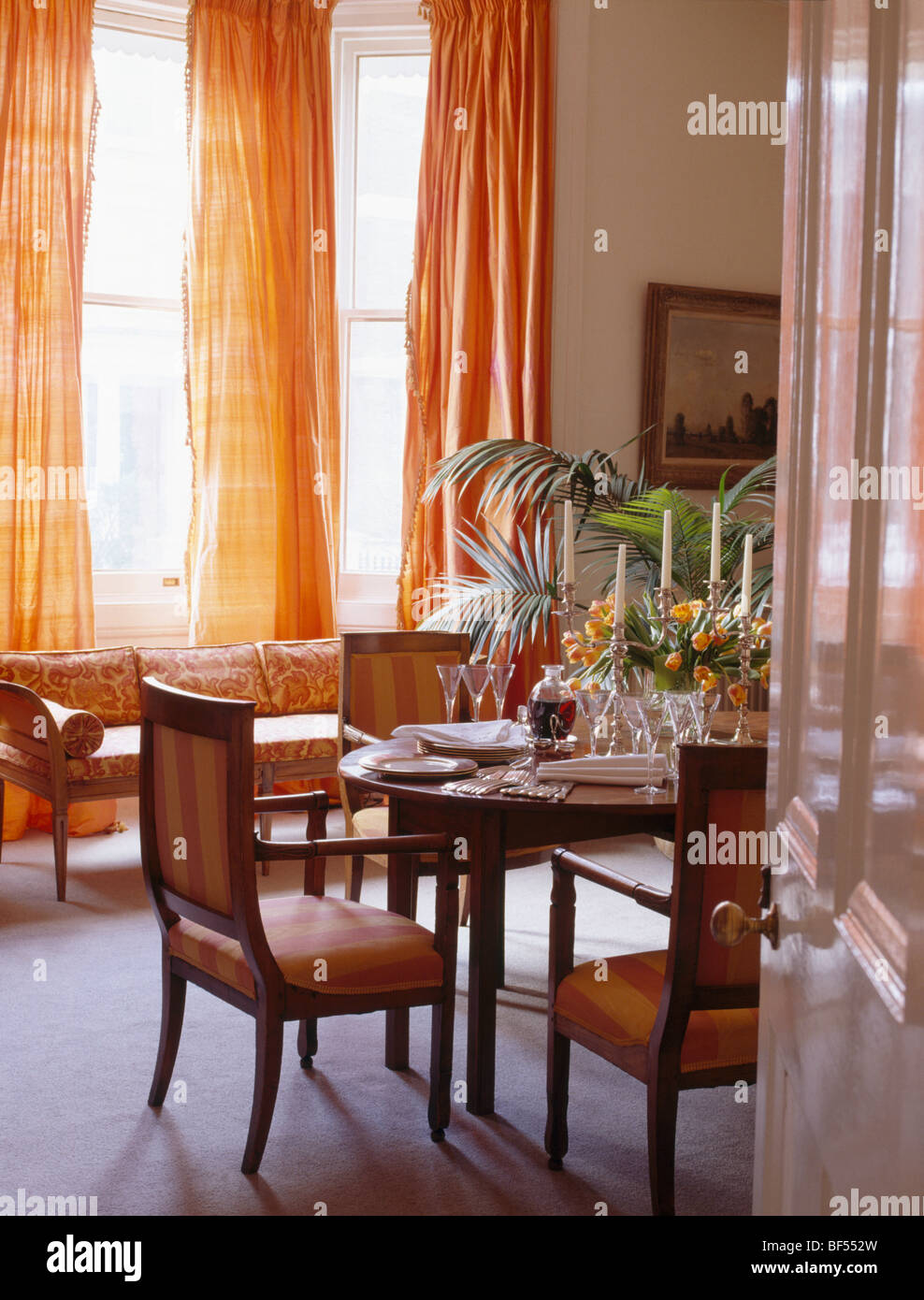 Burnt Orange Dining Room