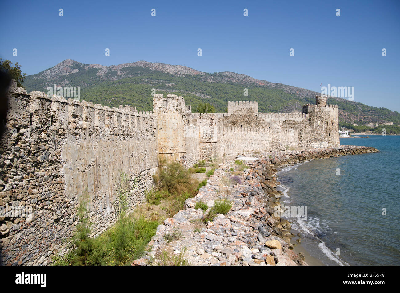 Mamure Kalesi, medieval castle on the southern coast of Turkey, Cilicia ...