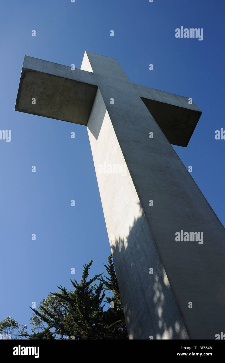 Cross in Mount Davidson Park in San Francisco, California, USA. Used in ...