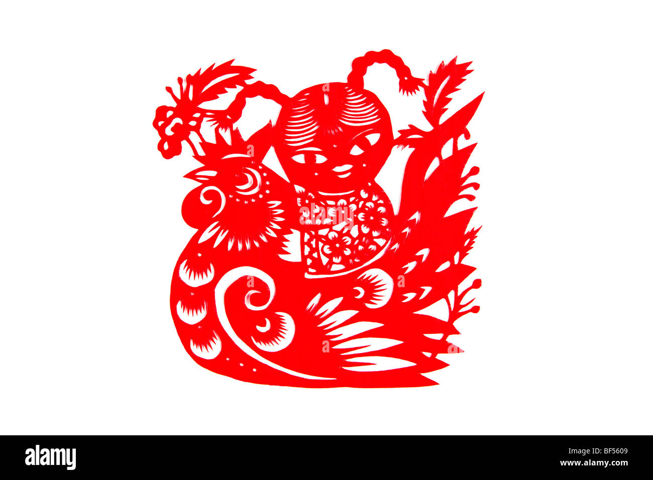 Paper Cutting piece with Chinese horoscope Rooster, Beijing, China ...