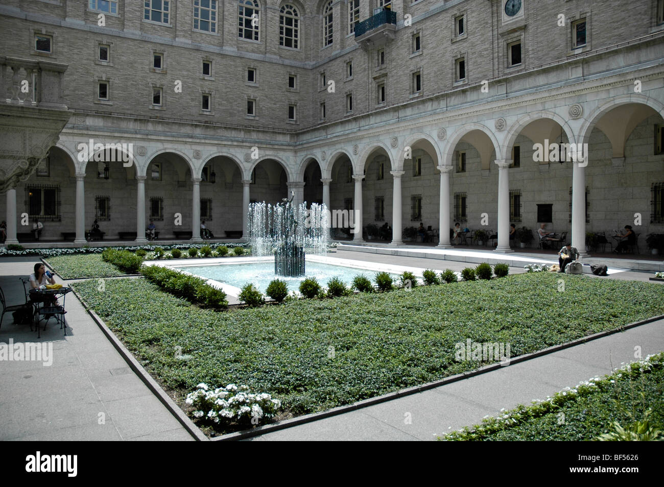 The Courtyard of Boston Public Library, Boston, Massachusetts, USA ...