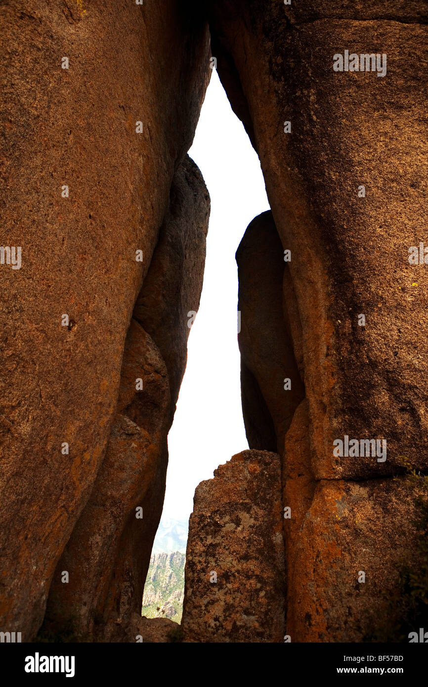 Naturally formed hole on Arshihaty granite, Hexigten Global Geopark ...