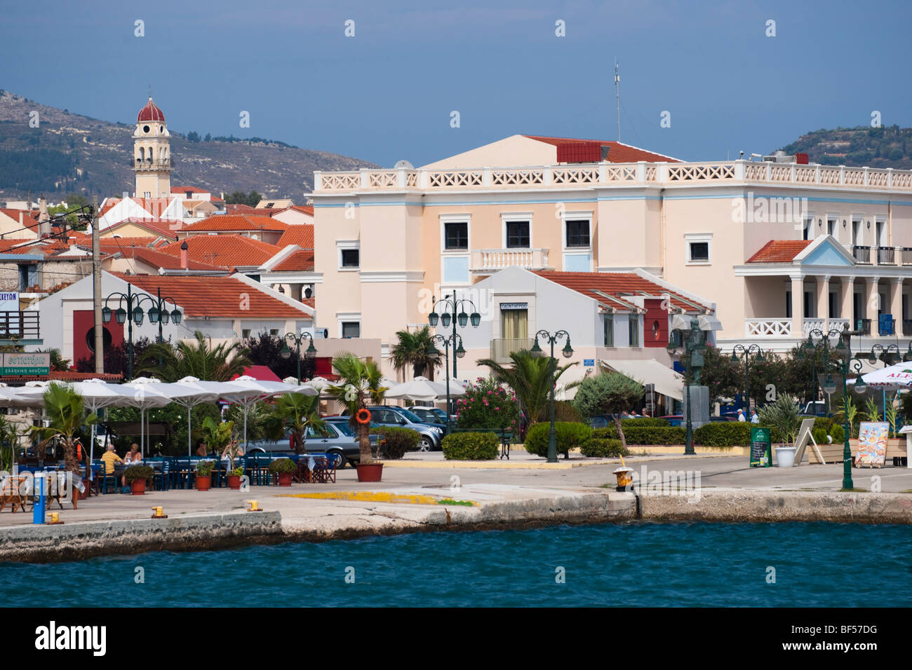 Kefalonia - Lixouri town the waterfront Stock Photo - Alamy