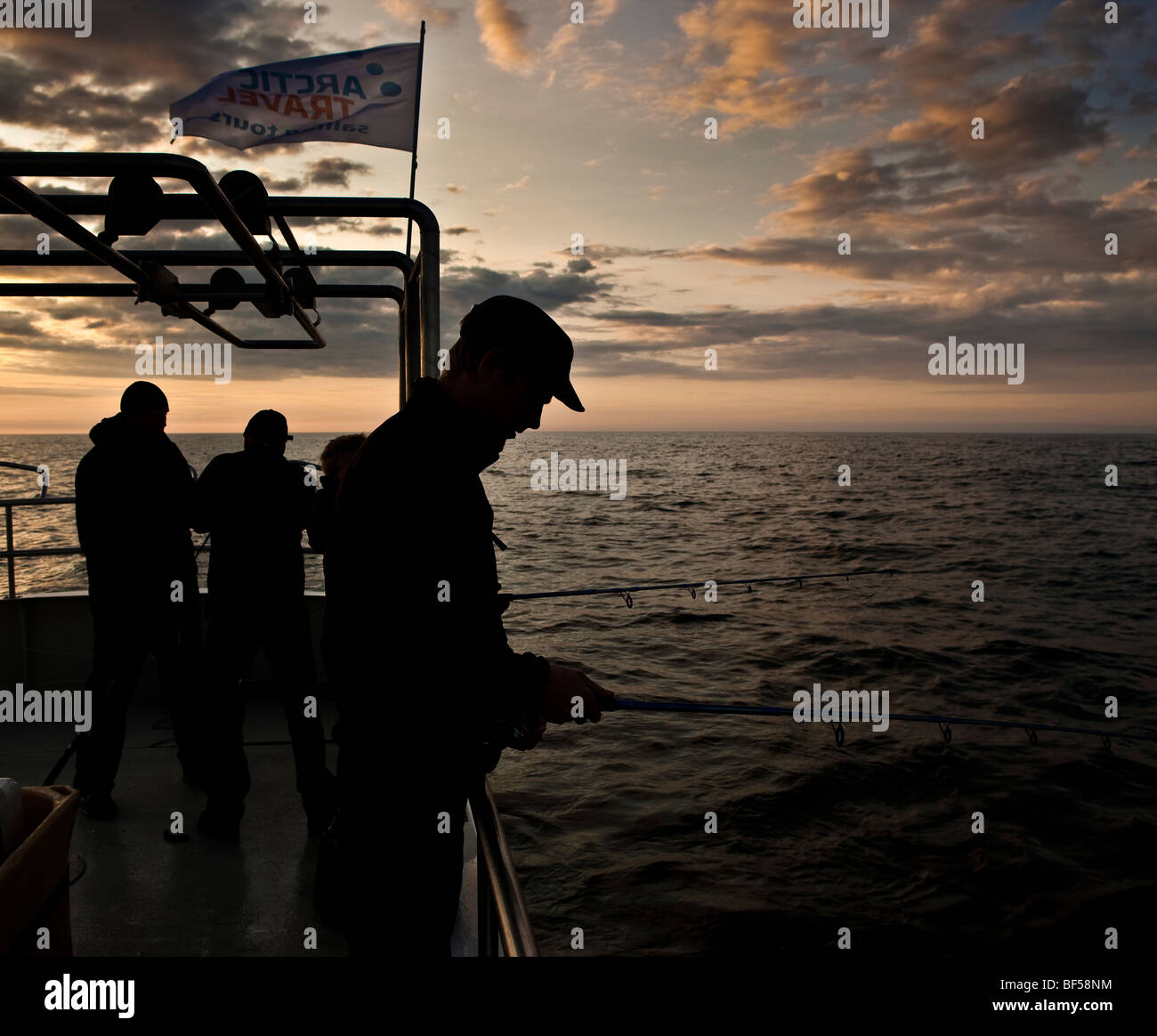 Fishing for cod, North Atlantic, Raufarhofn, Iceland Stock Photo - Alamy