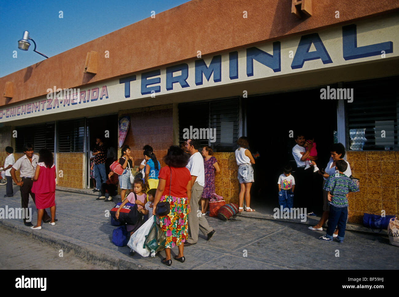 Mexicans, Mexican, people, passengers, waiting room, bus terminal, city ...