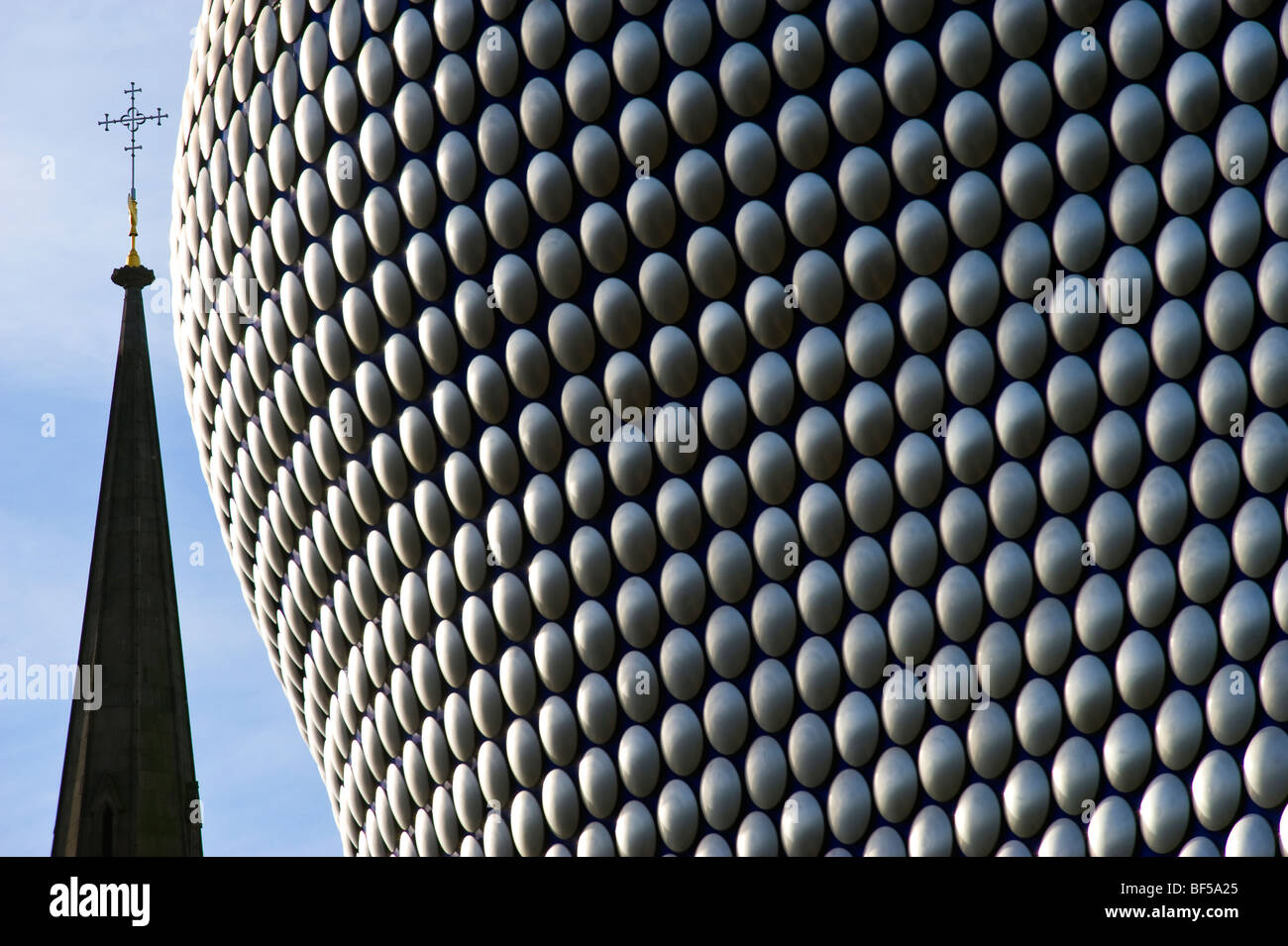 The iconic Selfridges building in Birmingham city centre, covered in ...