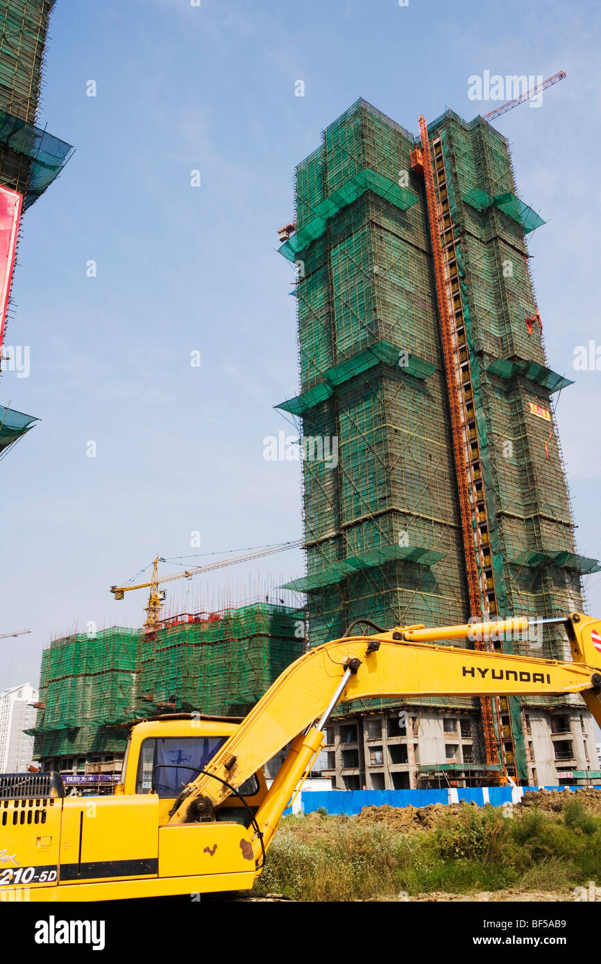 New buildings under construction in Hefei, Anhui Province, China Stock ...